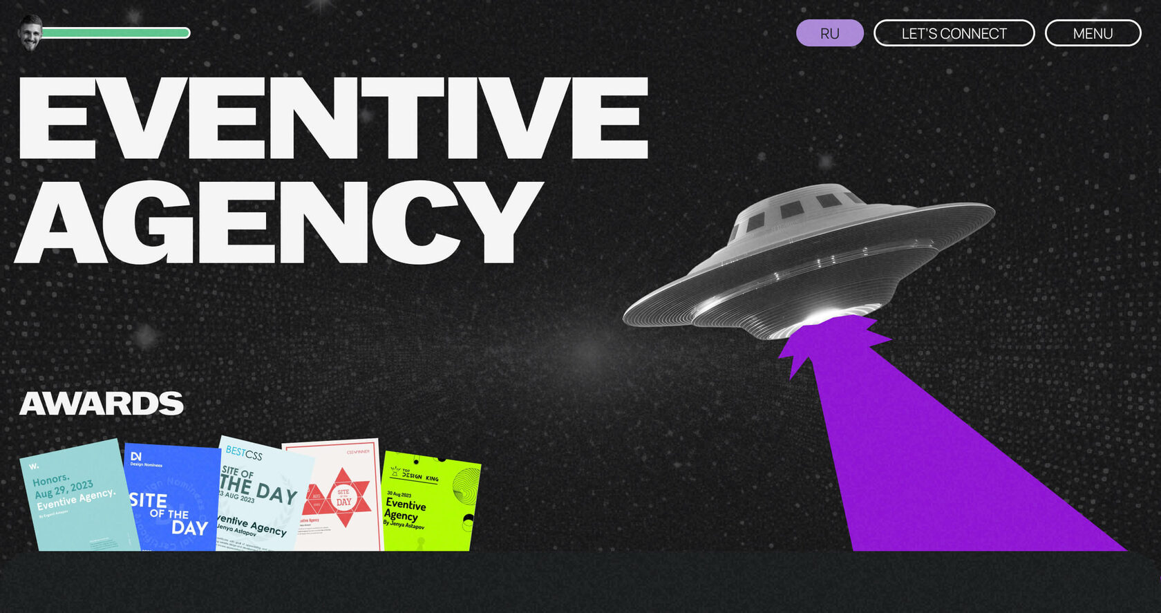 Website case study for Eventive Agency