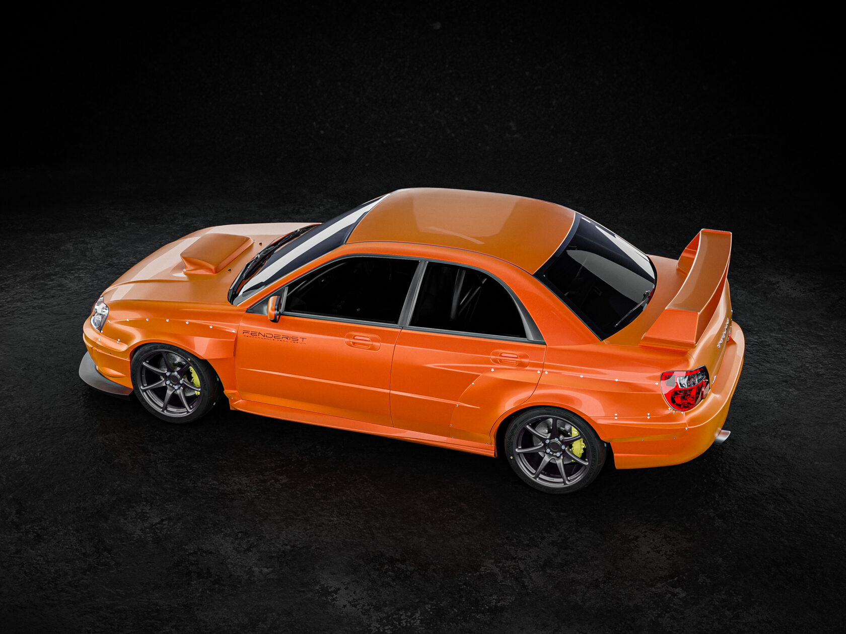 FENDERIST SPEC S Fender Flares Set / Wide Body Kit SUBARU IMPREZA WRX ...