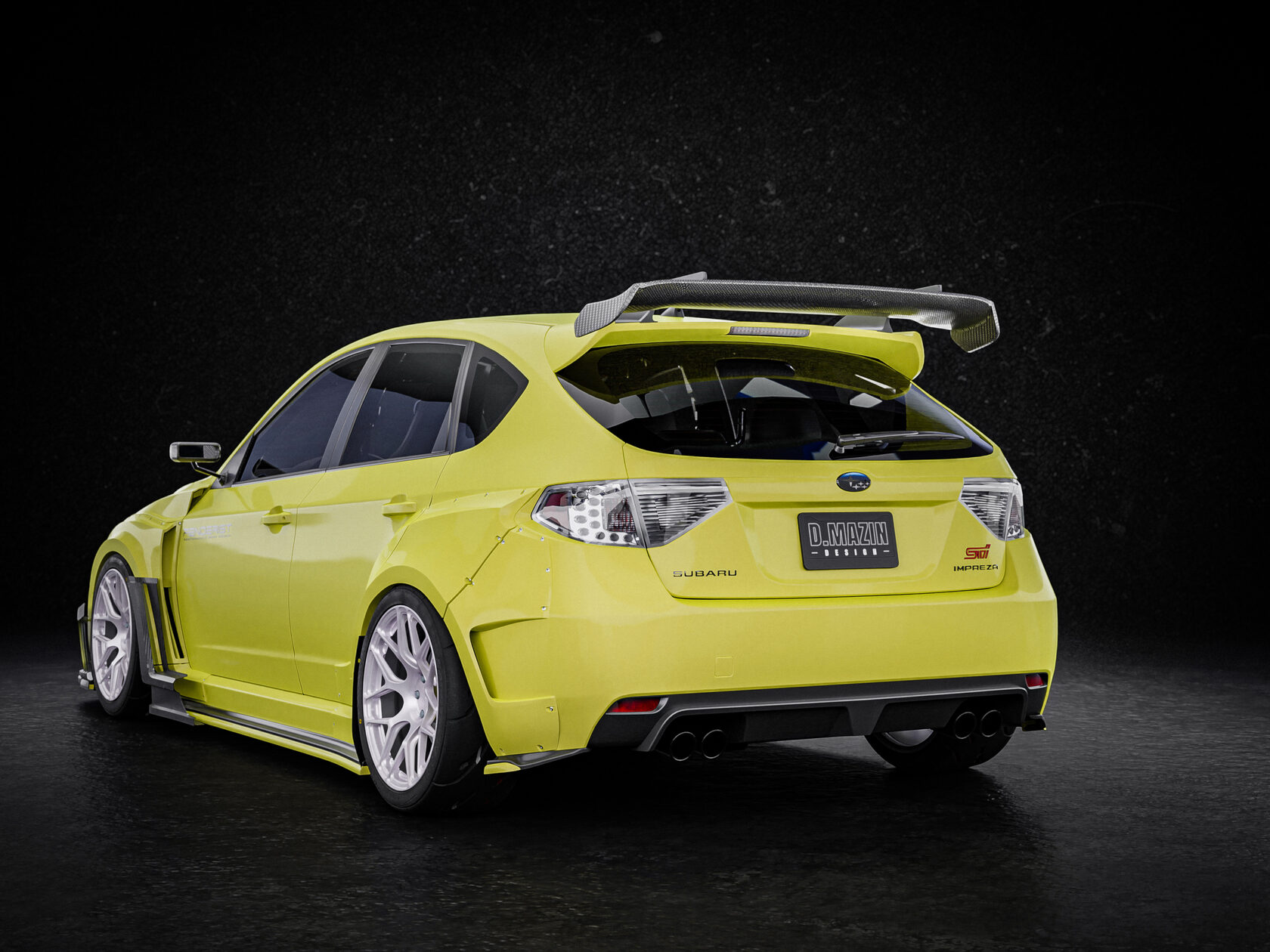 Full FENDERIST SPEC S Fender Flares Set / WIDE BODY KIT SUBARU IMPREZA ...