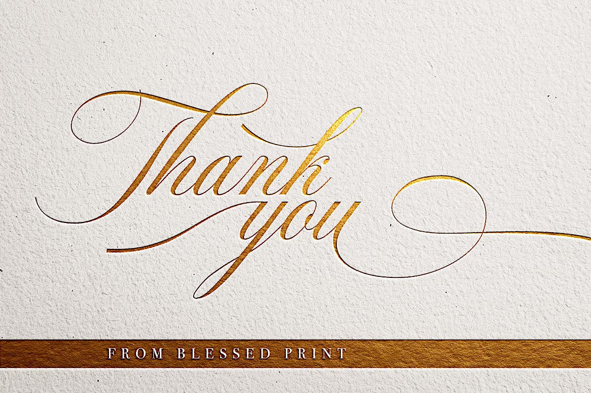 Mozart Font | Spencerian Script - Blessed Print