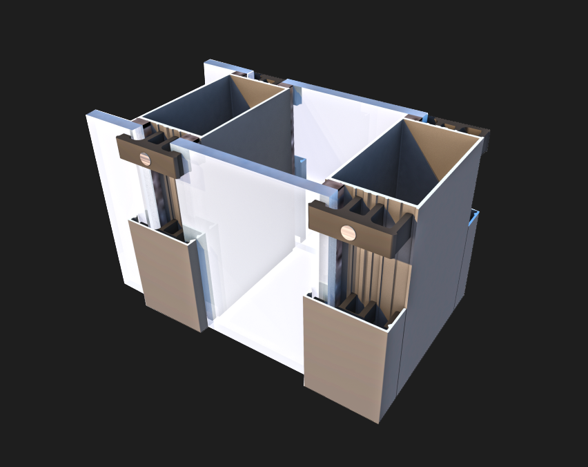 Aluminum glass partition - IDC