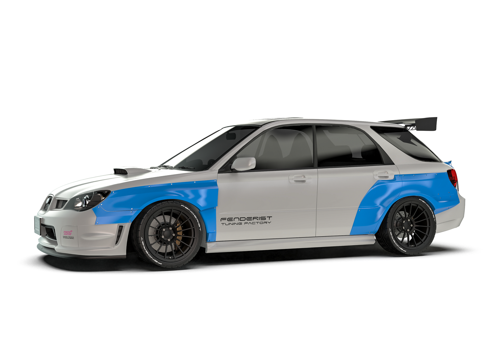 FENDERIST SPEC S Fender Flares Set / WIDE BODY KIT SUBARU IMPREZA WAGON ...