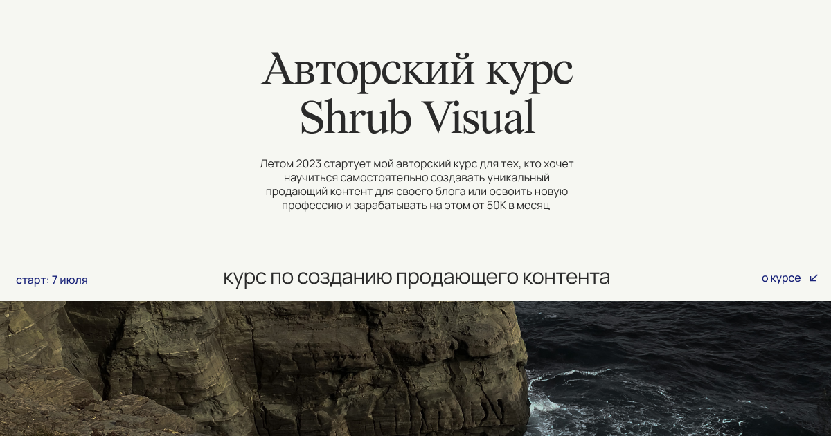Авторский курс Shrub Visual