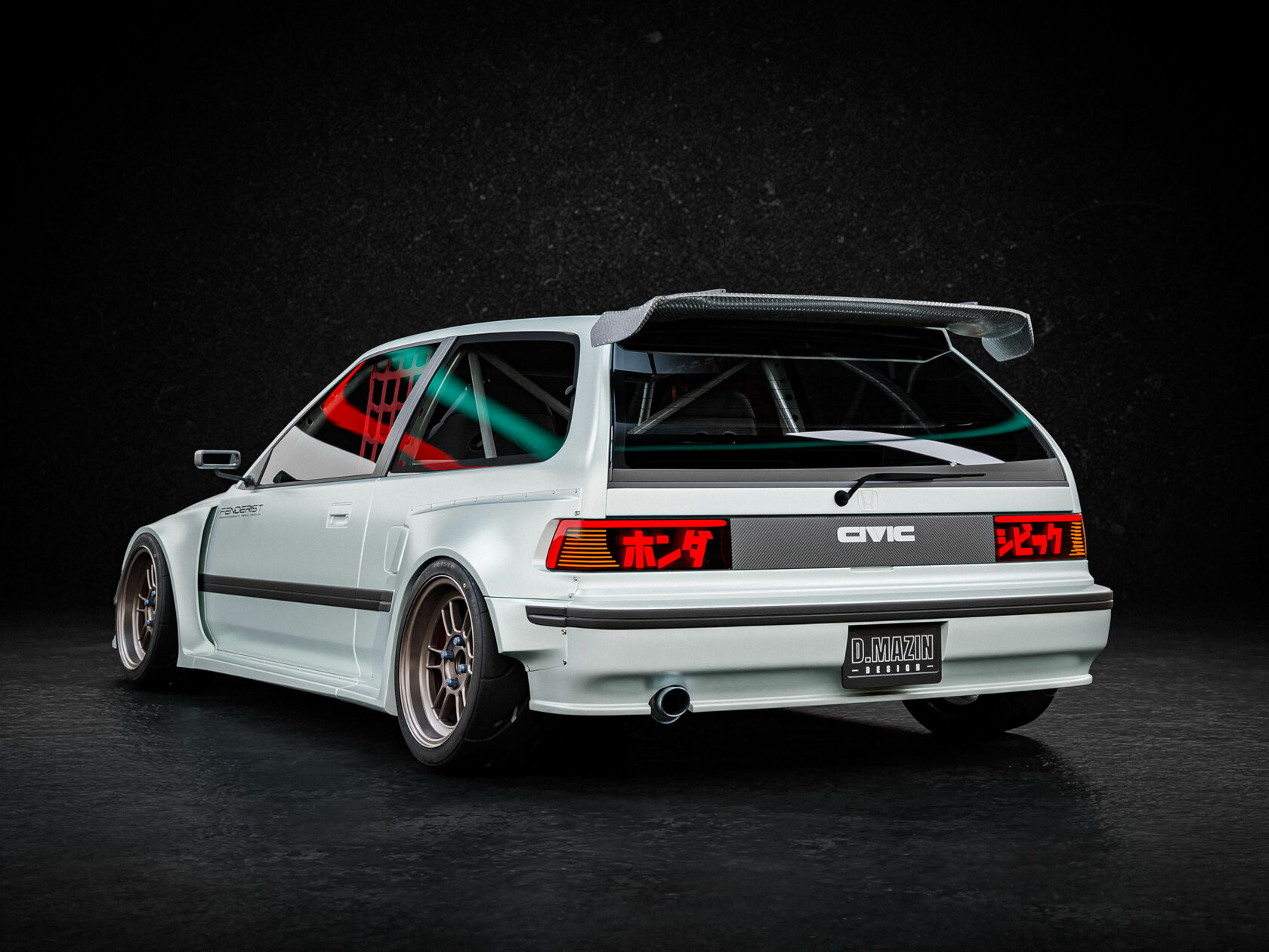 FENDERIST SPEC S Fender Flares Set / WIDE BODY KIT HONDA CIVIC EF 1987-1991