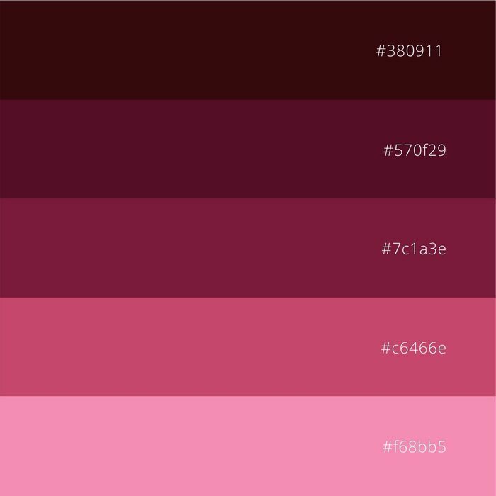 Розовый цвет — оттенки