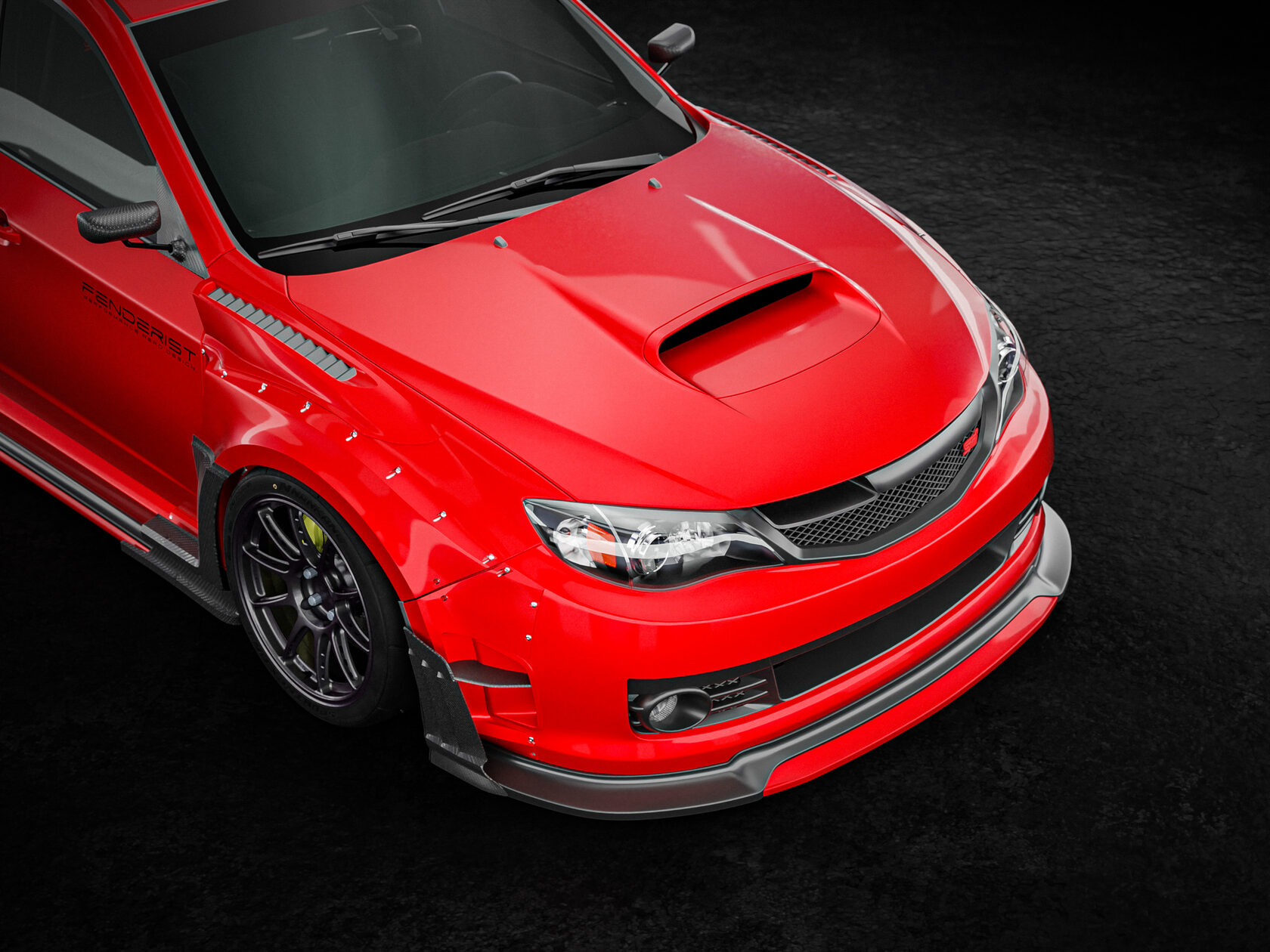 REAR SPLITTERS FENDERIST SPEC S SUBARU IMPREZA WRX STI GRB/GRF 07-10
