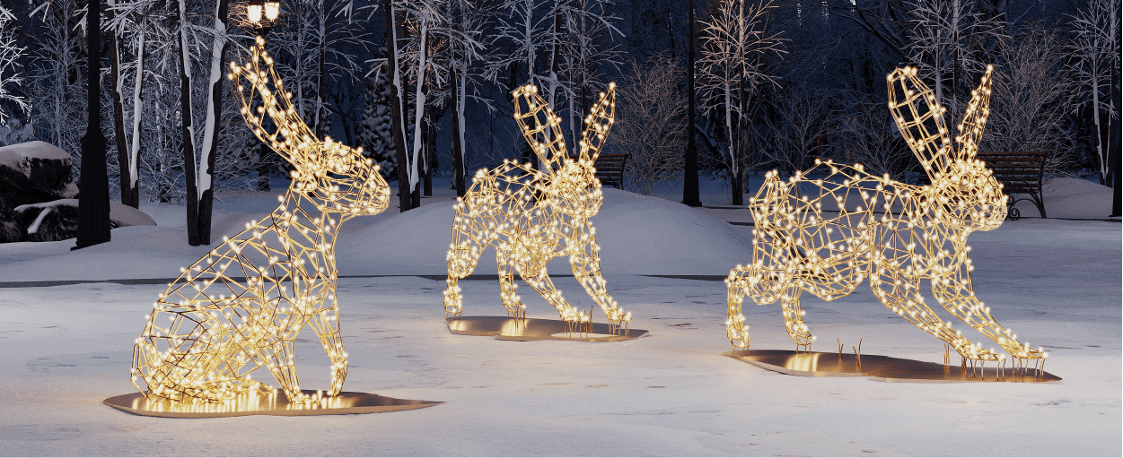 Световые фигуры новогодние уличные – Производство светодиодных конструкций