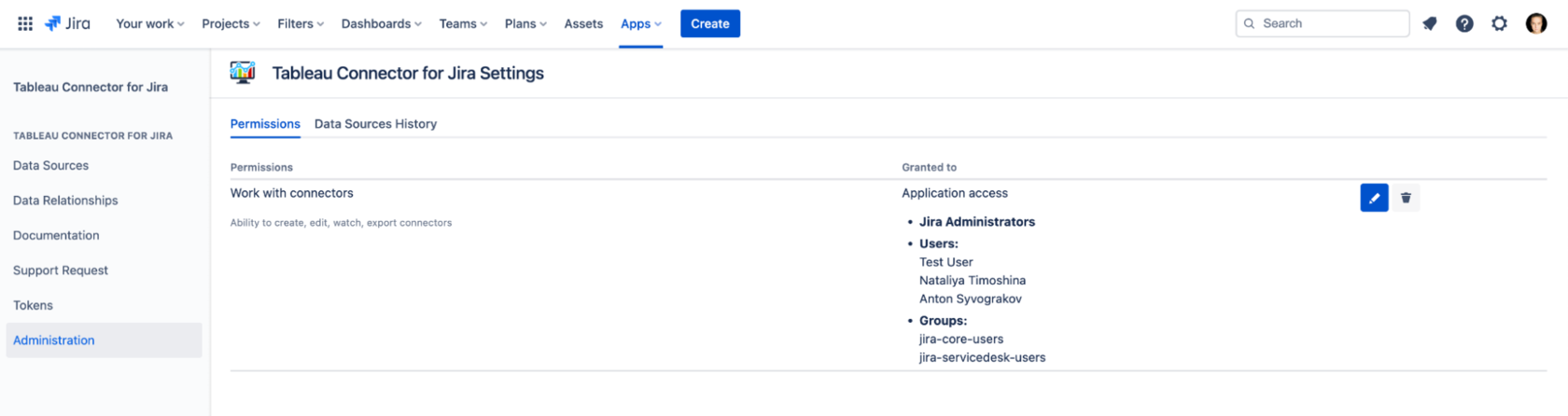 Once you have made your selections, save the permissions by clicking ...