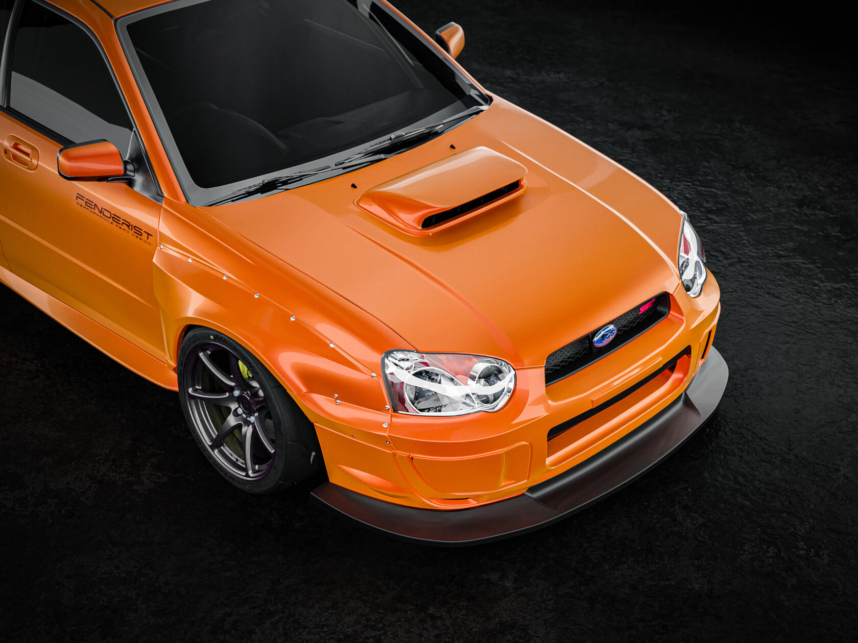 FENDERIST SPEC S Fender Flares Set / Wide Body Kit SUBARU IMPREZA WRX ...