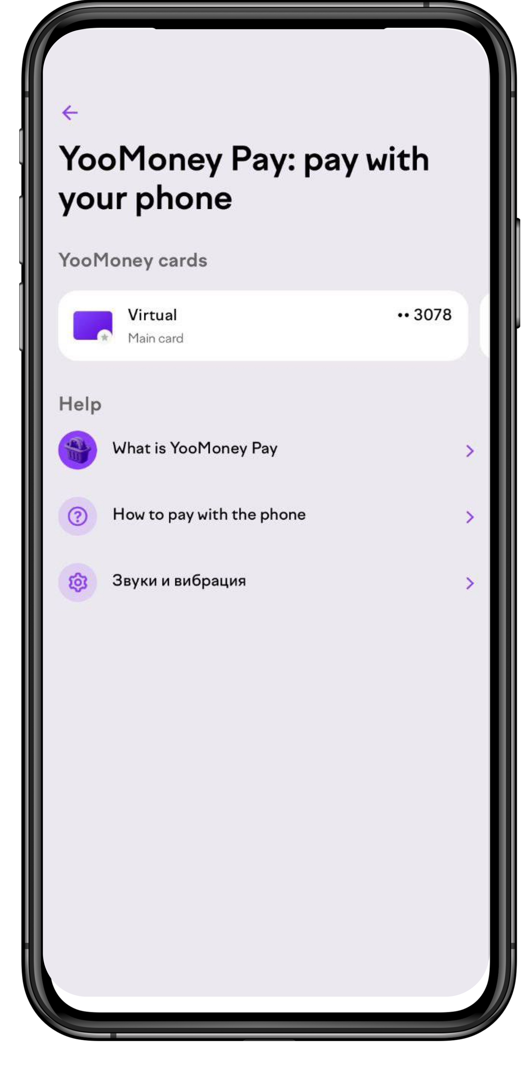 YooMoney Pay: payment via smartphone in one touch