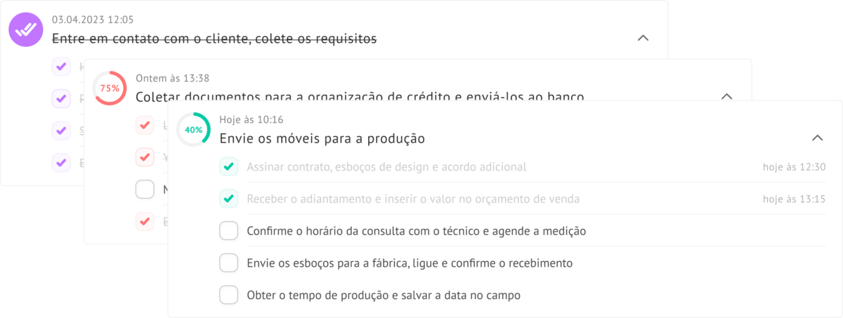 Gestão de Tarefas no Kommo - Widget Checklists