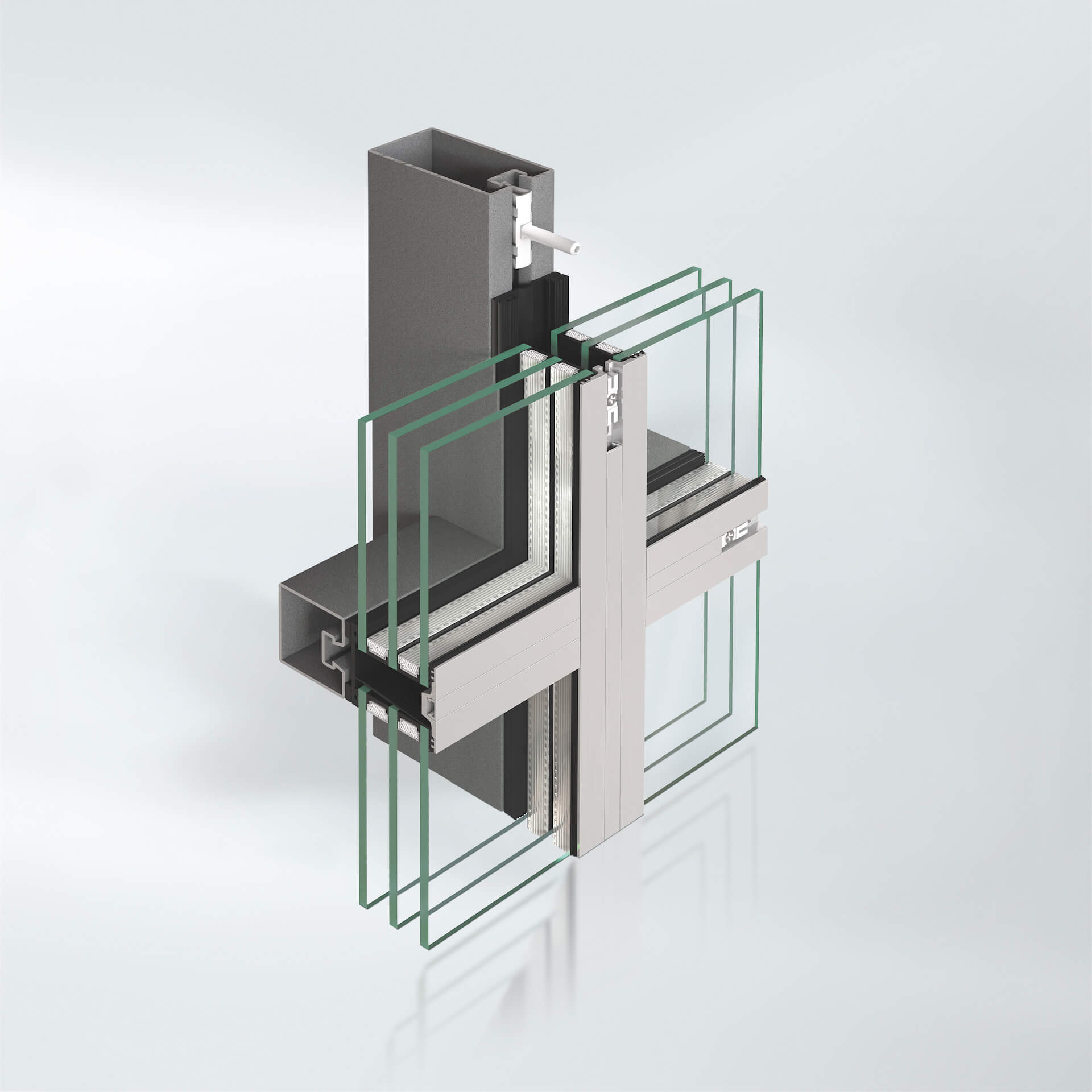 Окна из стального профиля. Окна из стали. SCHUCO Jansen