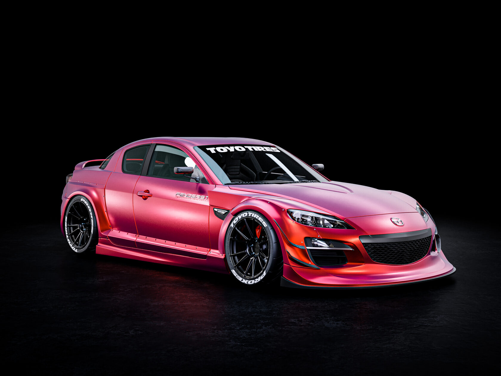 FENDERIST SPEC S 50mm fender flares kit / WIDE BODY KIT Mazda RX-8 2008 ...