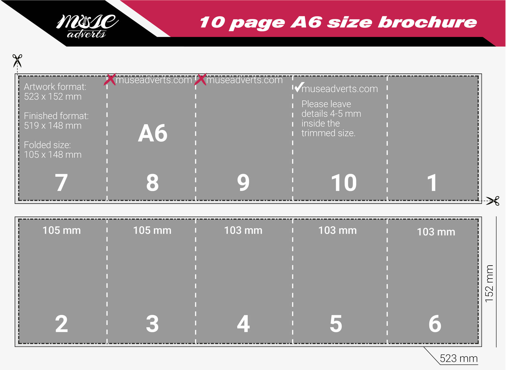 Printing / Brochures / A6 size 4,6,8,10 pages