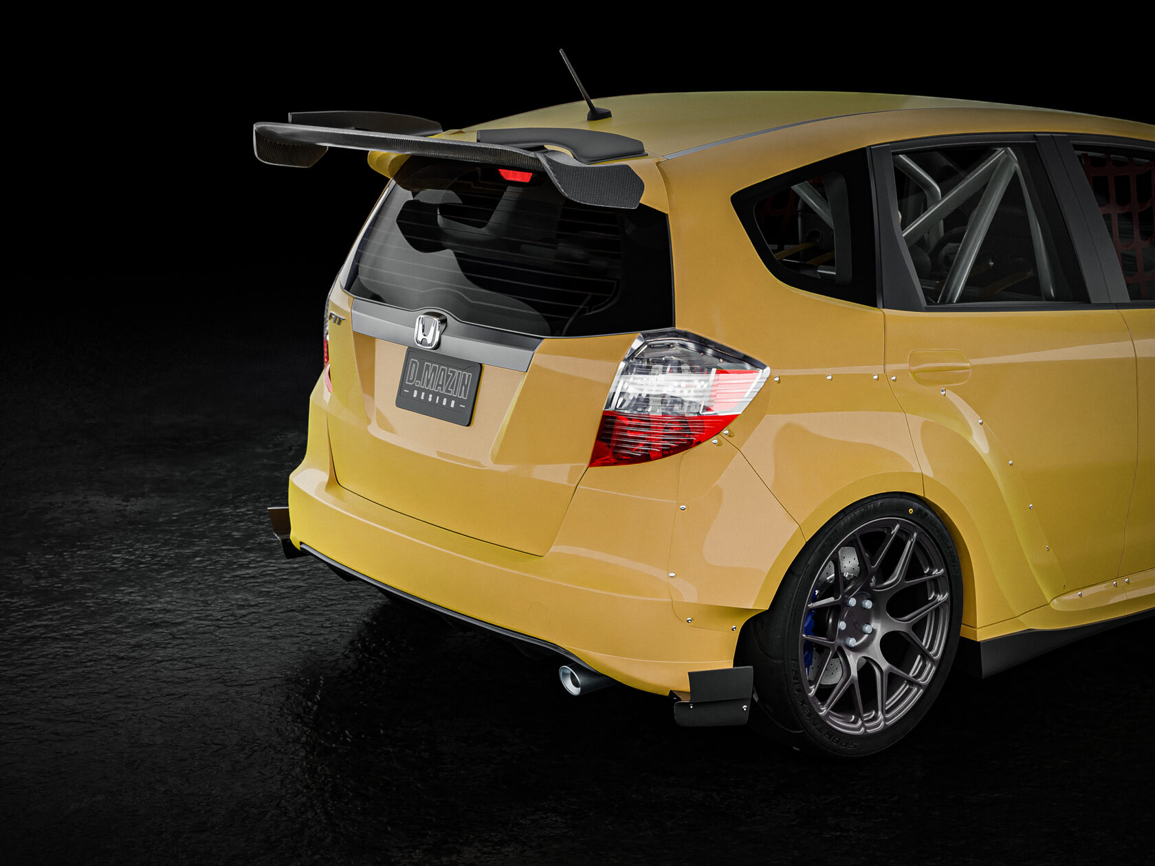 FENDERIST SPEC S FULL FENDER FLARES SET / WIDE BODY KIT HONDA FIT ...