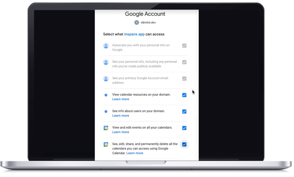 Integration: Google Workspace | inspace Help Center