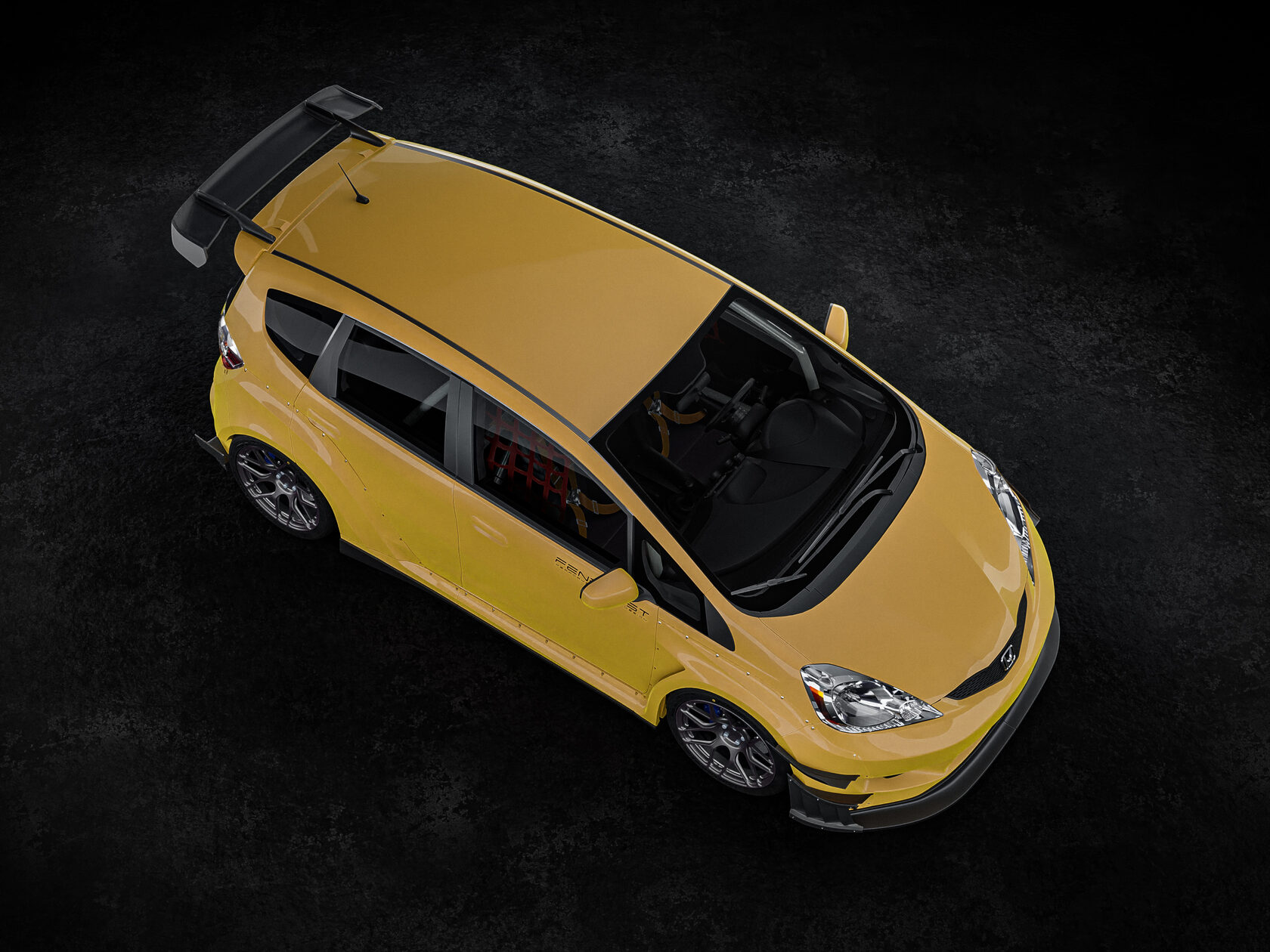 FENDERIST SPEC S FULL FENDER FLARES SET / WIDE BODY KIT HONDA FIT ...