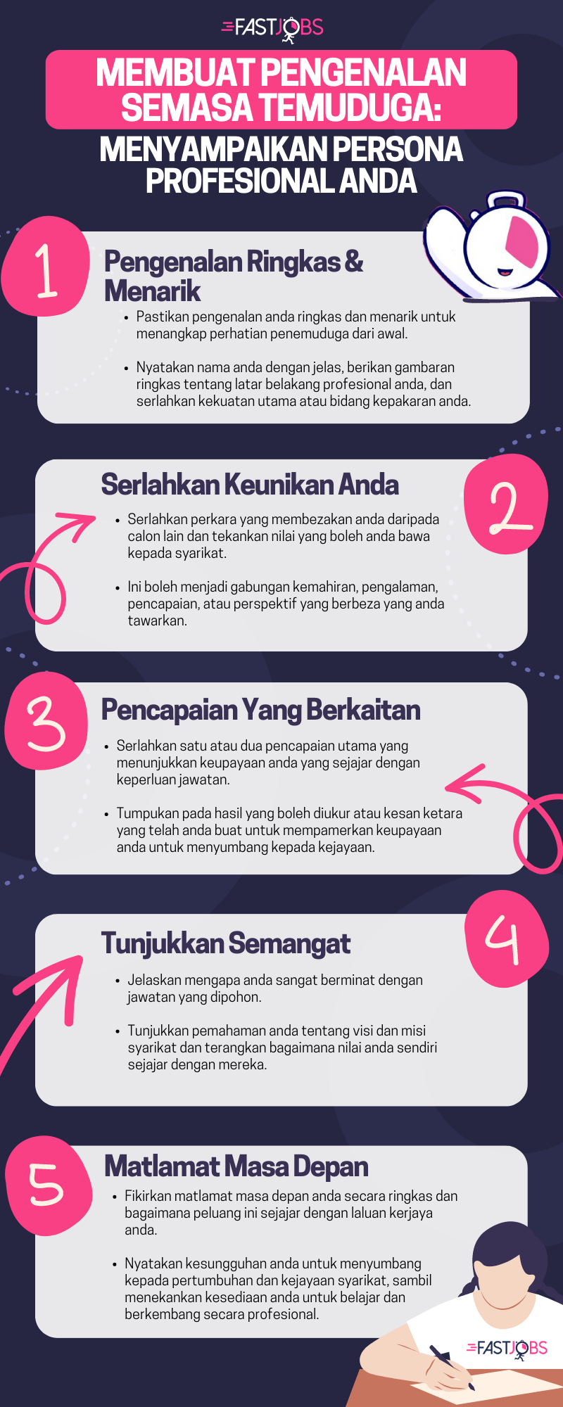 Membuat Pengenalan Semasa Temuduga: Menyampaikan Persona Profesional Anda