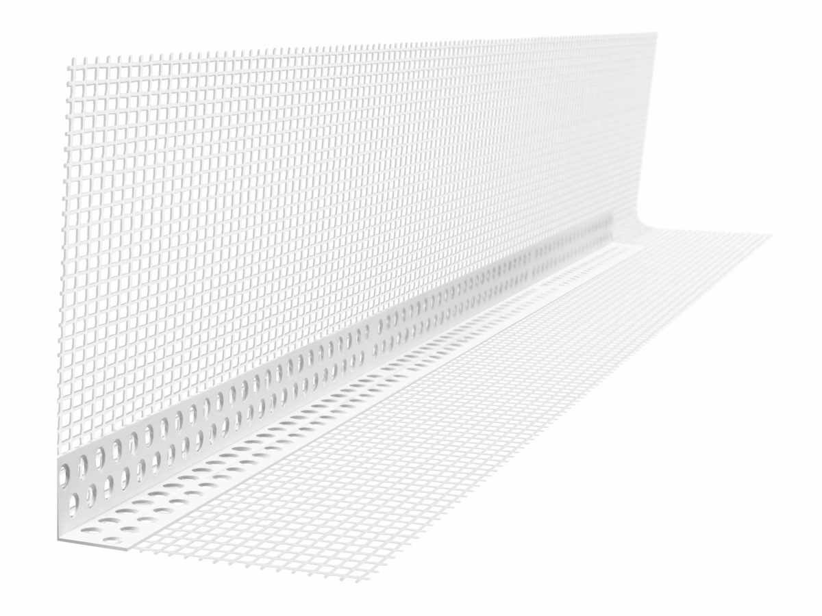 Профиль угловой ПВХ с армирующей сеткой Polinet 10*15