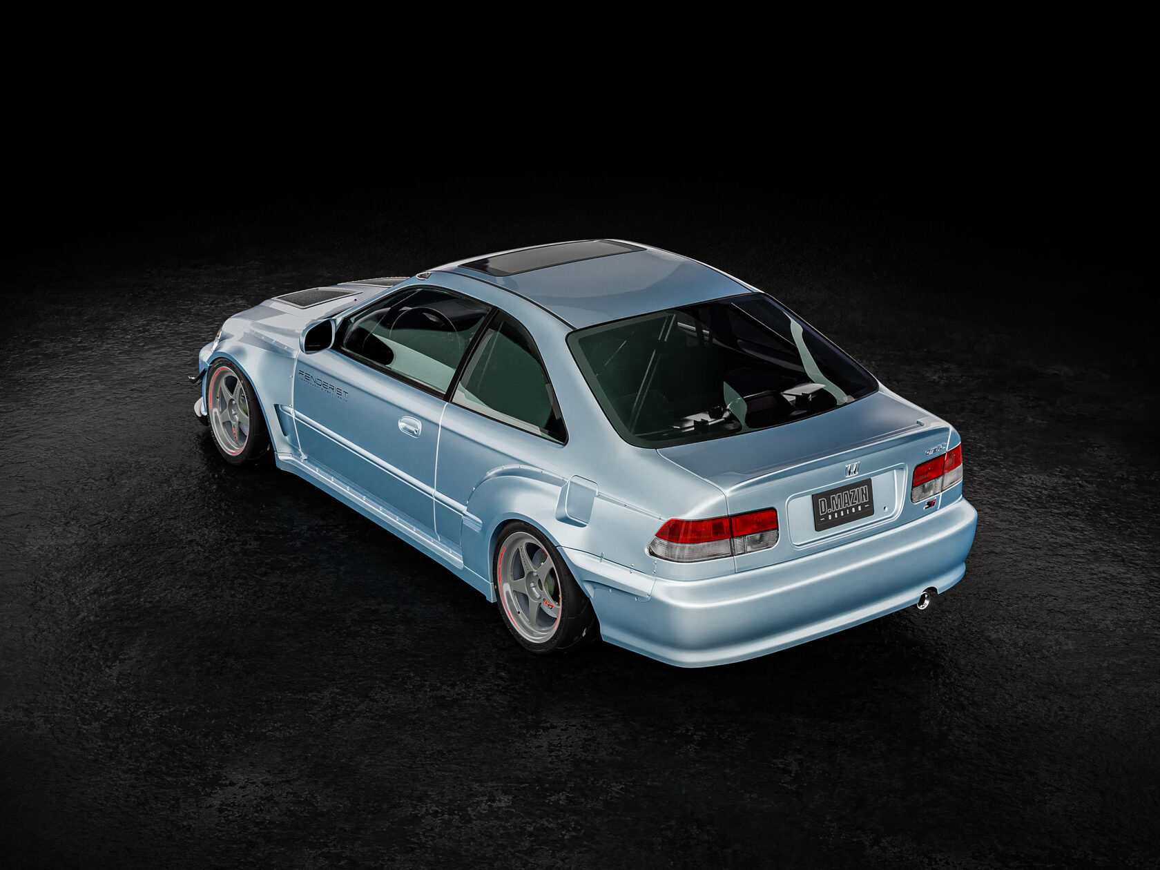 Full FENDERIST SPEC S set / WIDE BODY KIT Honda Civic COUPE 98-00