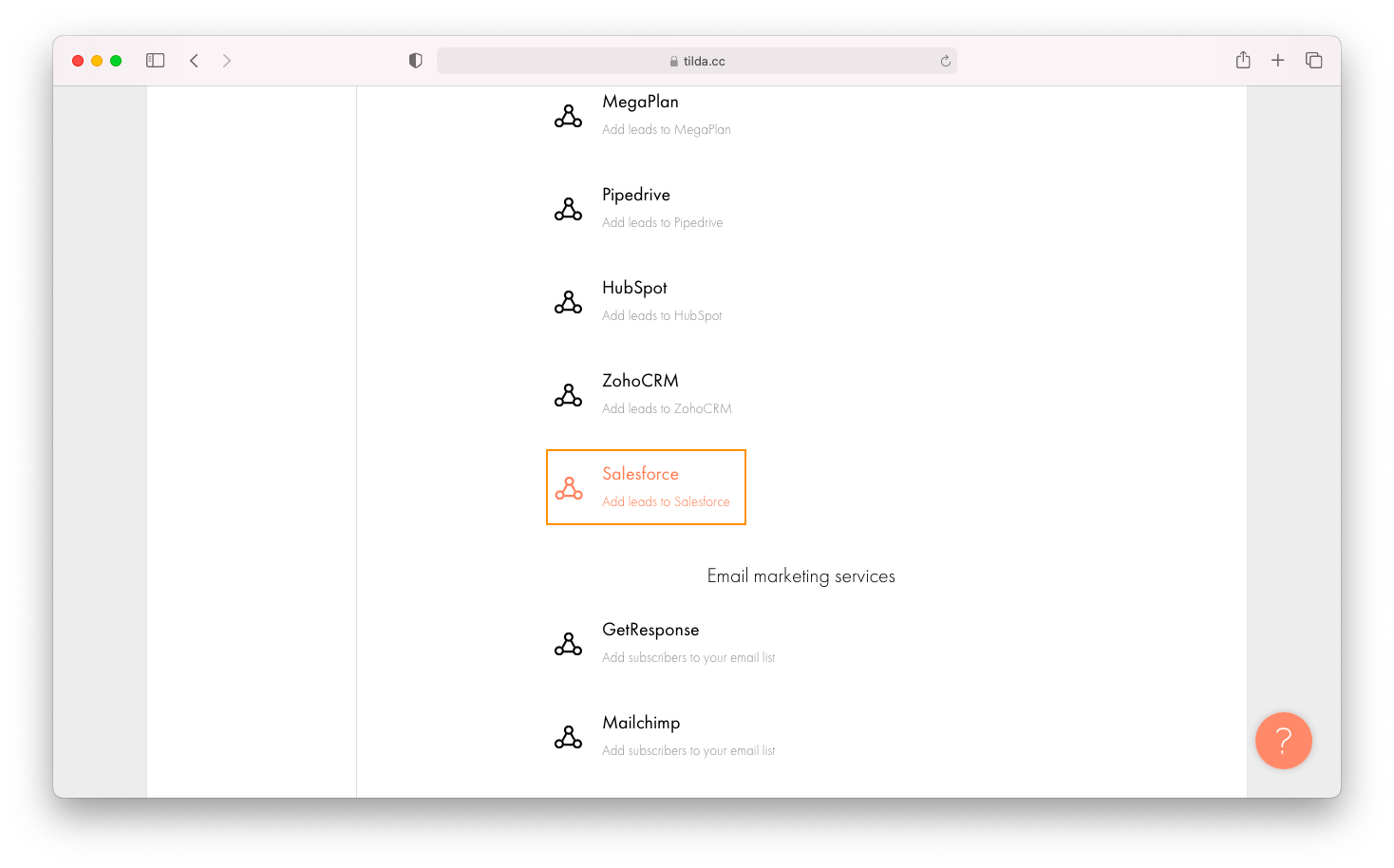 How to Save Submissions to Salesforce │ Tilda Help Center