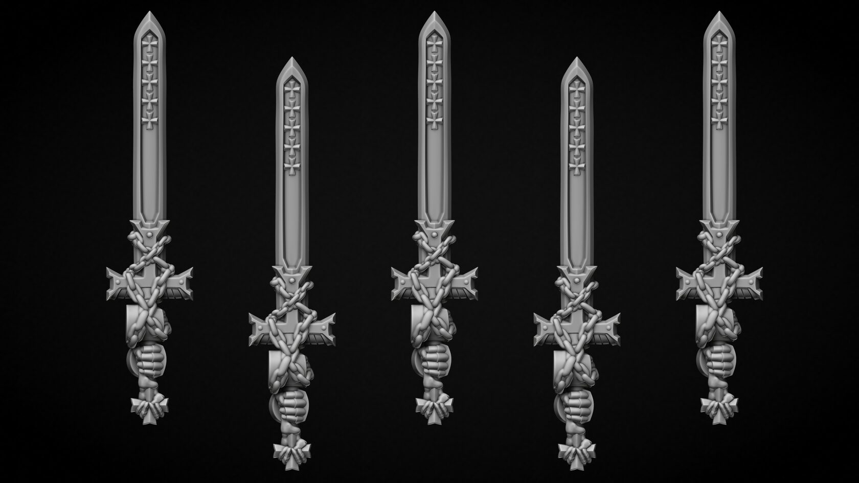 Two-handed Weapon set Temple