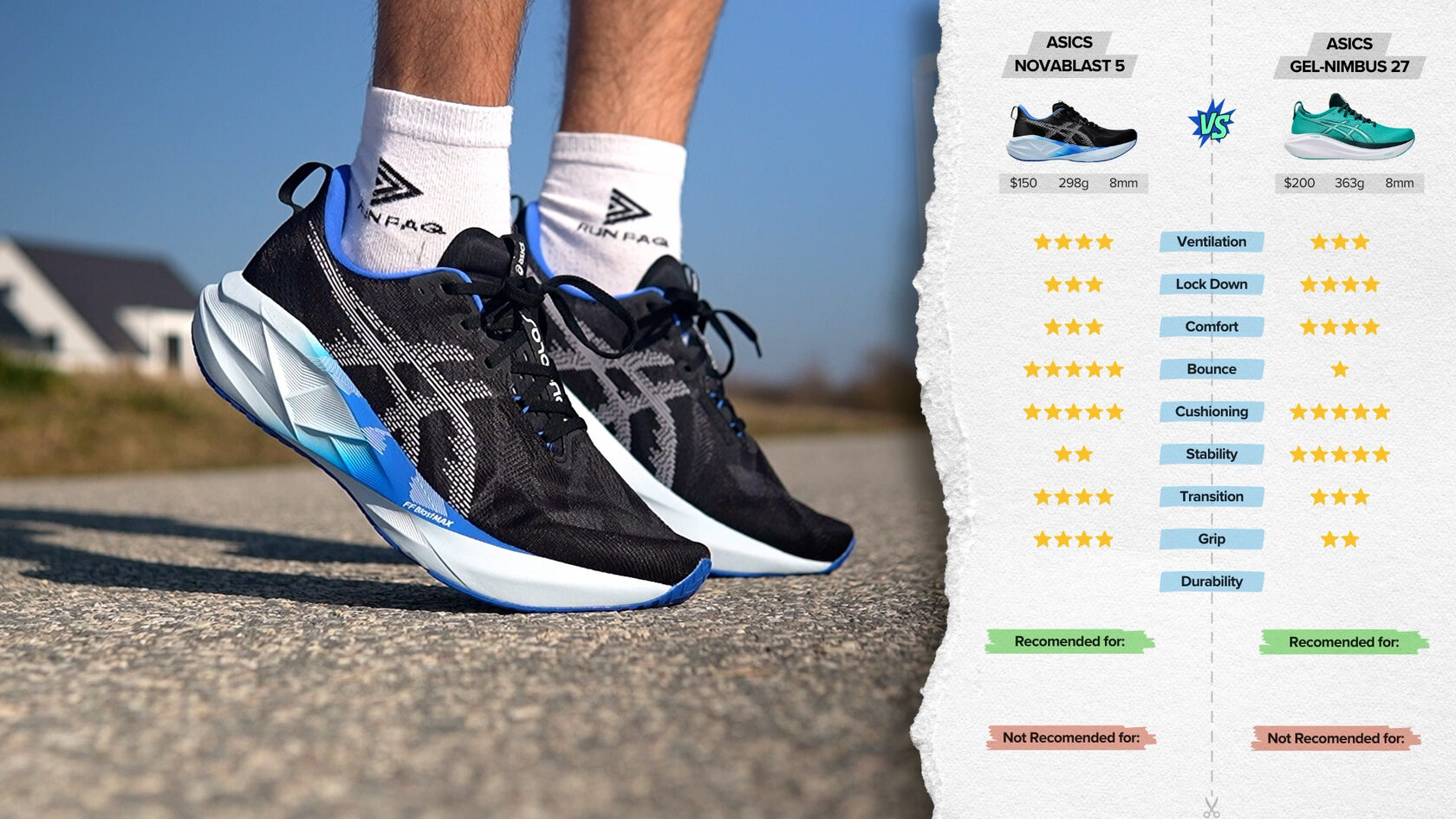 ASICS Novablast 5 vs ASICS Nimbus 27