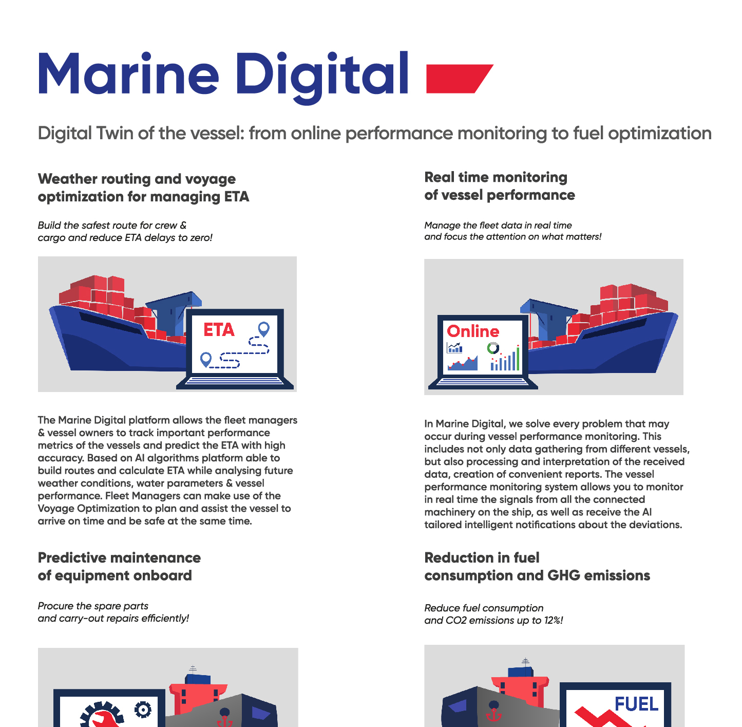Marine Digital solutions for shipowners and shipping companies