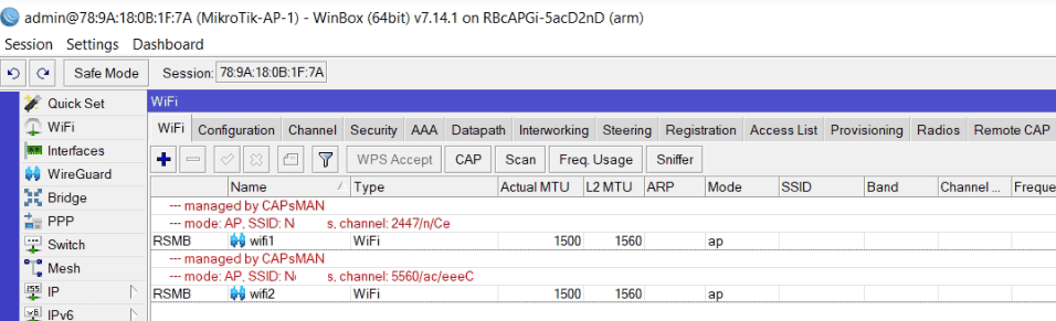 Настройка CAPsMAN в RouterOS v7, бесшовный WiFi роуминг MikroTik AX и ...