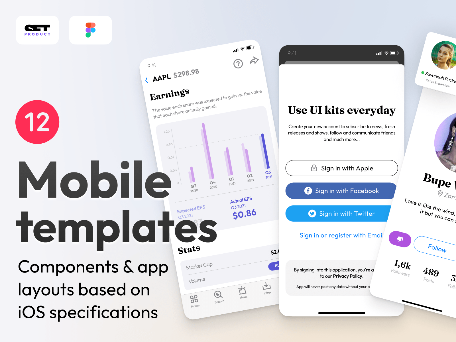 Free Figma templates - UI design resources for web, mobile, and desktop