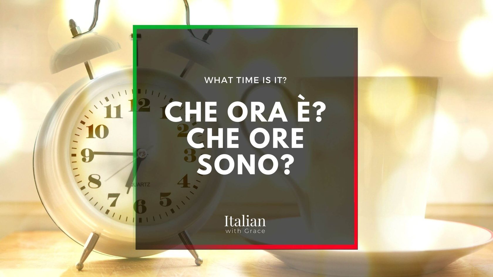 Chiedere e dire l'ora