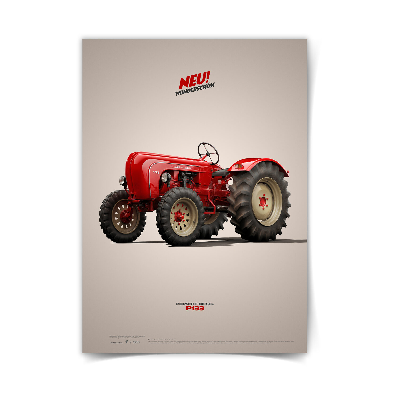 Купить постер Porsche-Diesel Tractor P133 – Aclassica