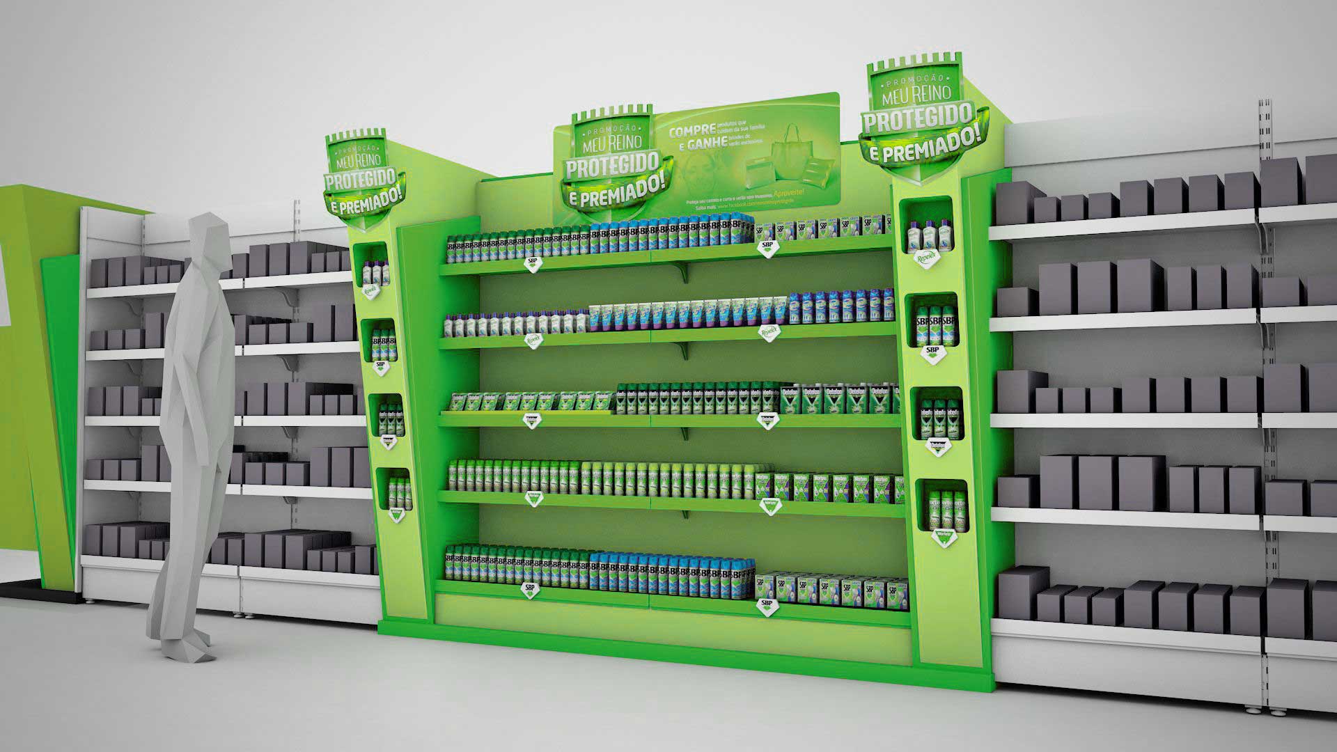 Hot and cold store layout zones