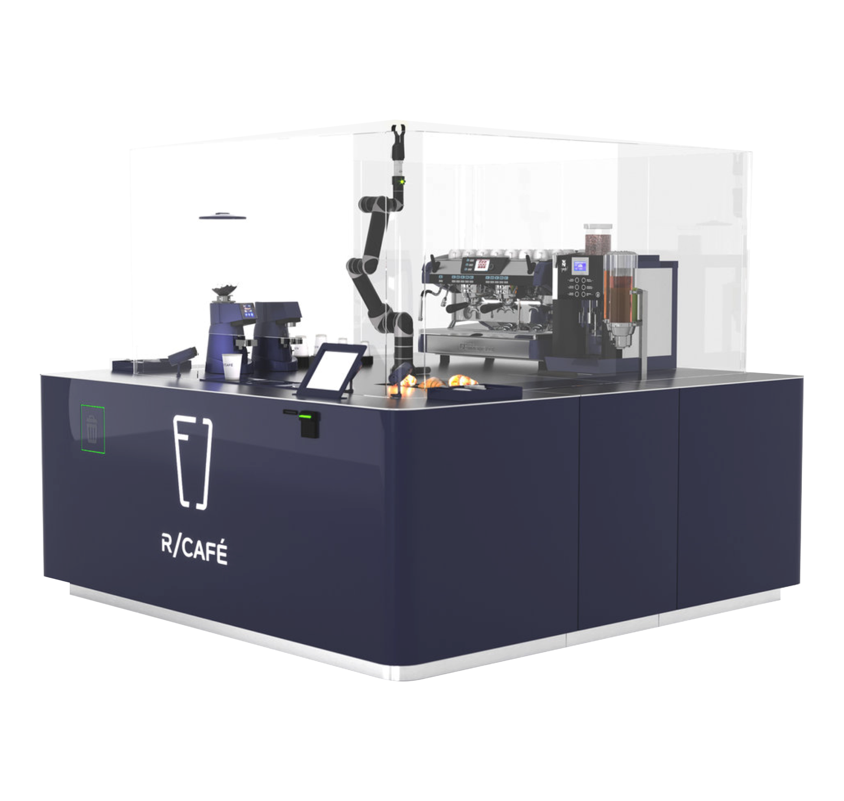 Robot customization. Open a robot kiosk or a robot drinks bar