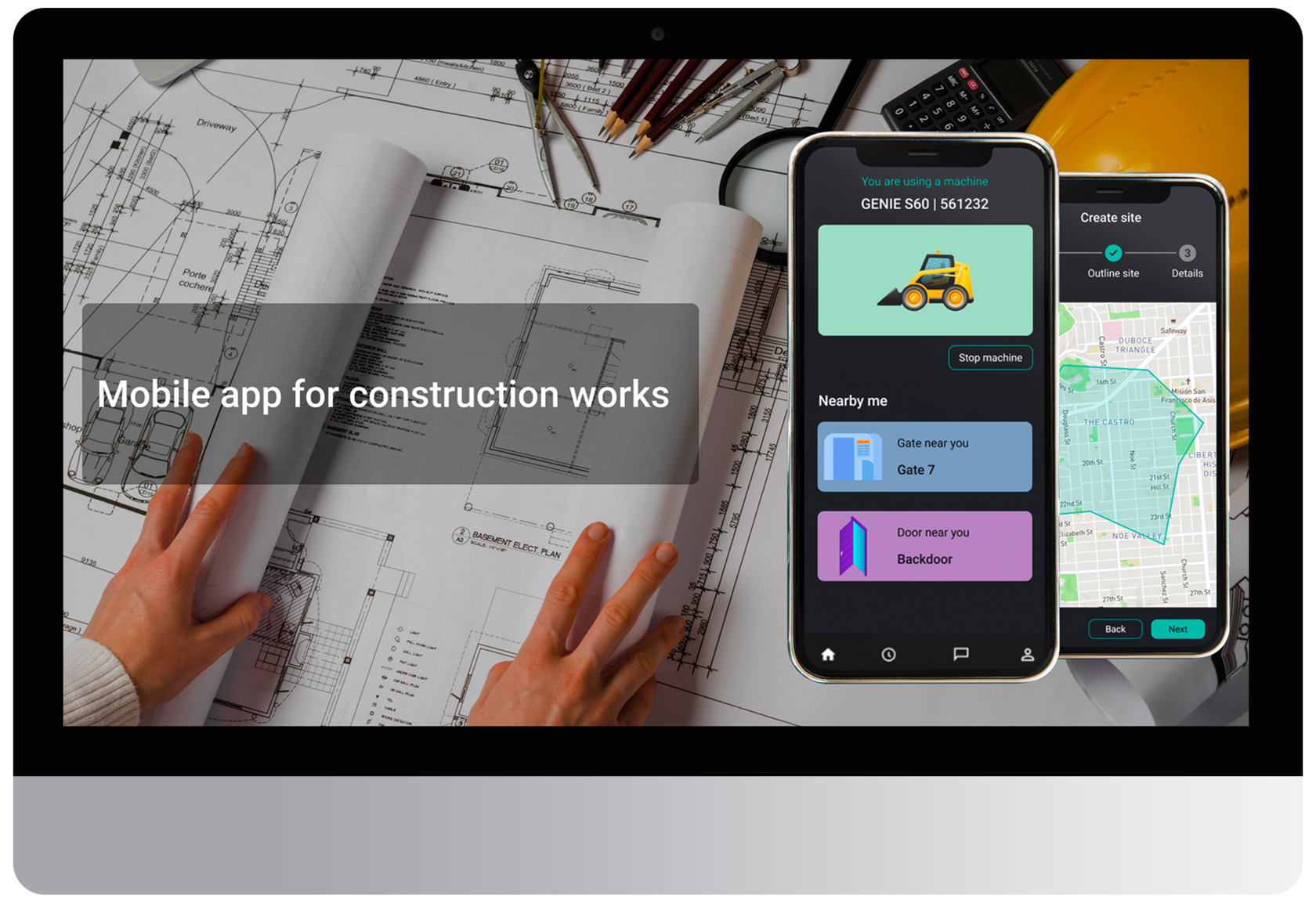Mobile app for construction works