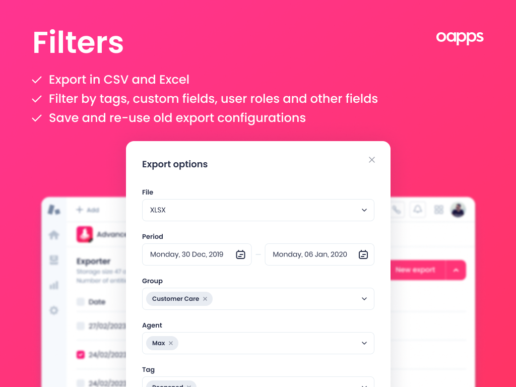 Advanced Export | oapps