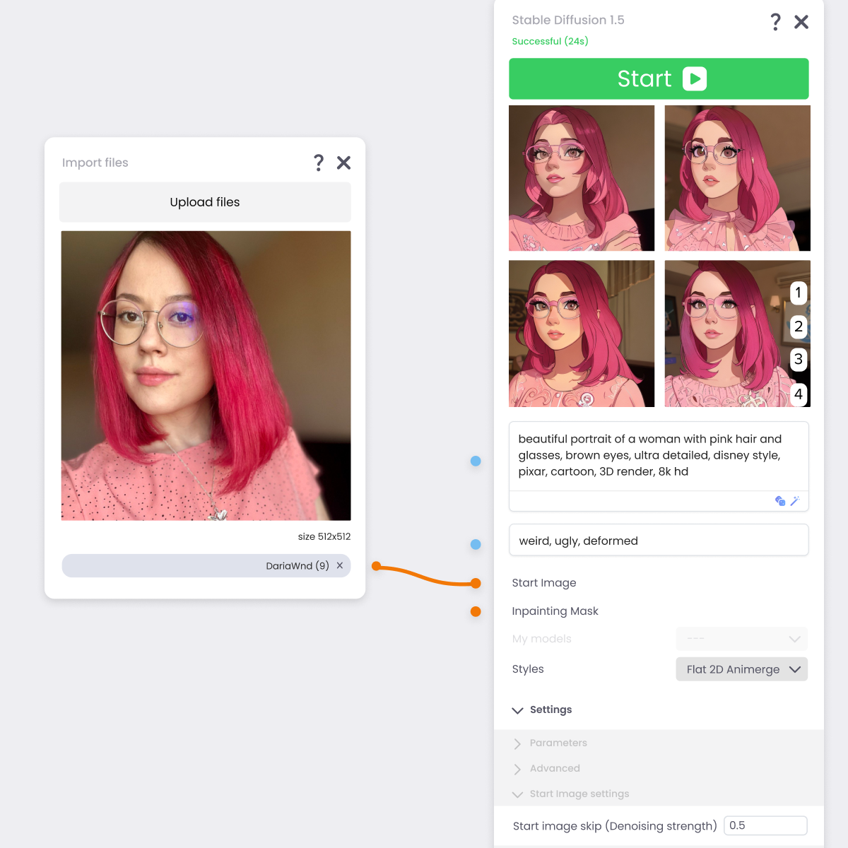 Stable Diffusion (image2image)