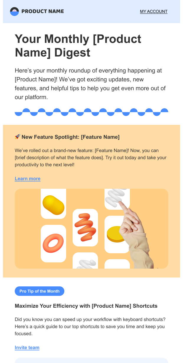Monthly Digest Email Template