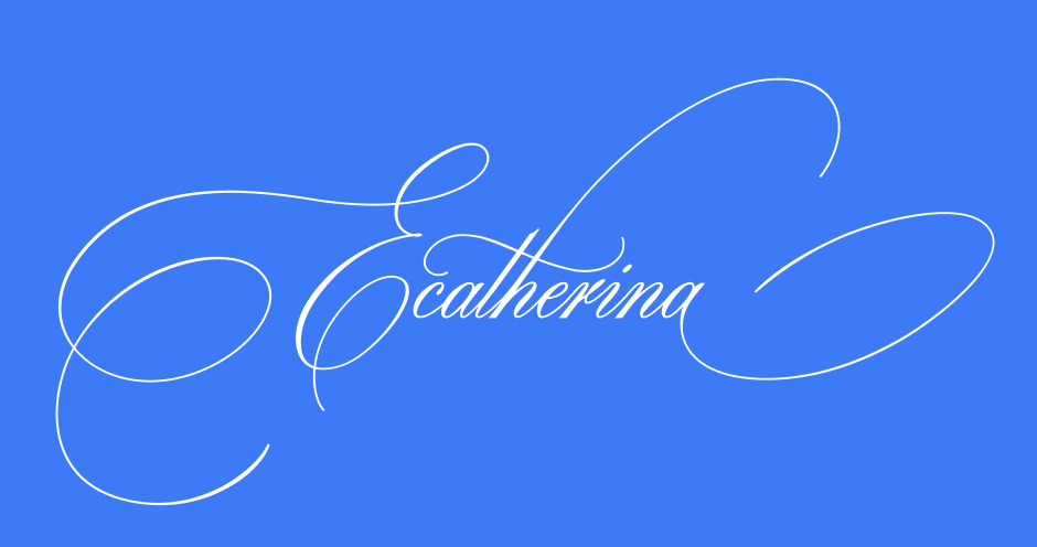 Ecatherina Font | Spencerian scripts - Blessed Print