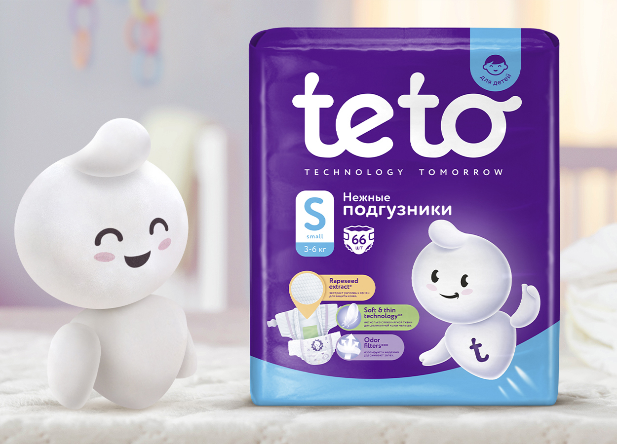 Бренд и упаковка для средств личной гигиены Teto