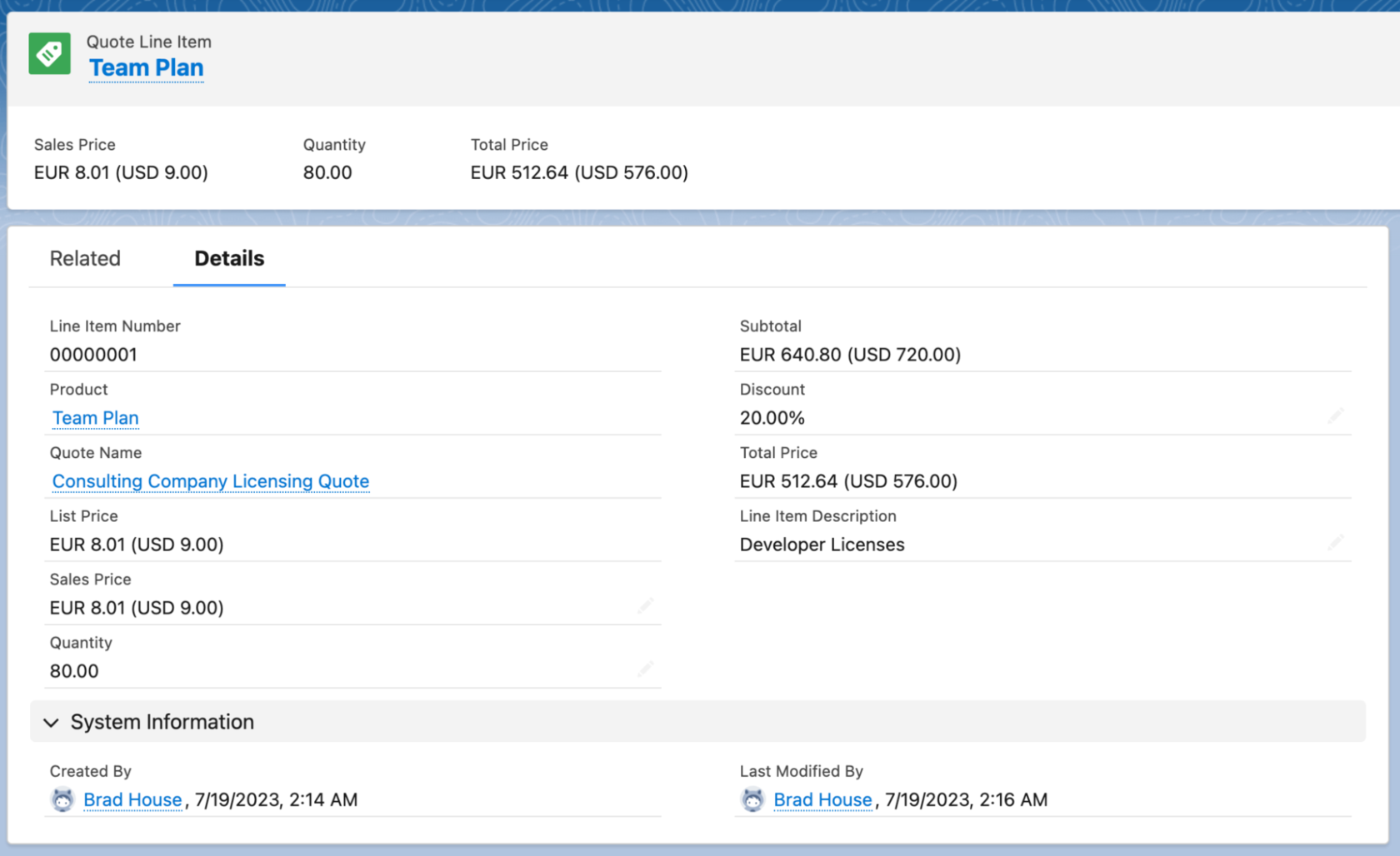 Standard Objects in Salesforce Sales Cloud