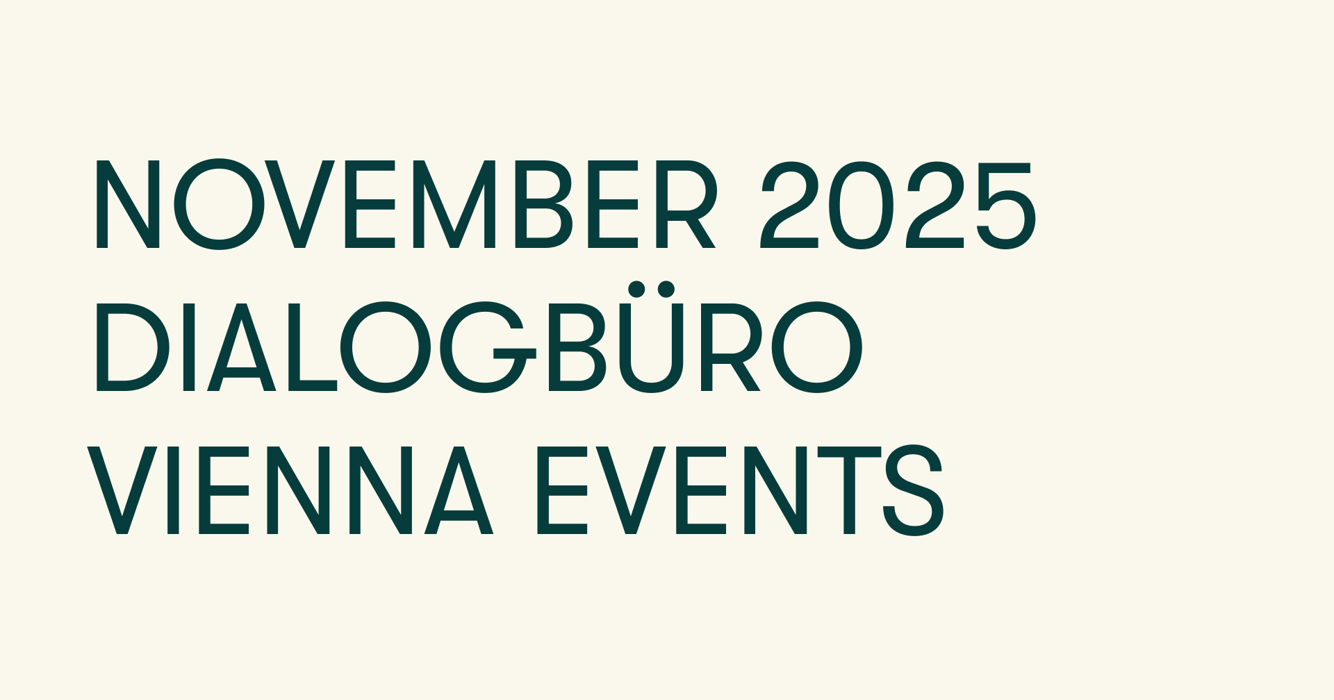 Program of events this November