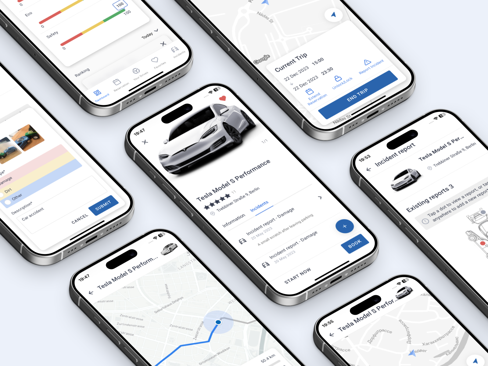 Mobile application for booking vehicles