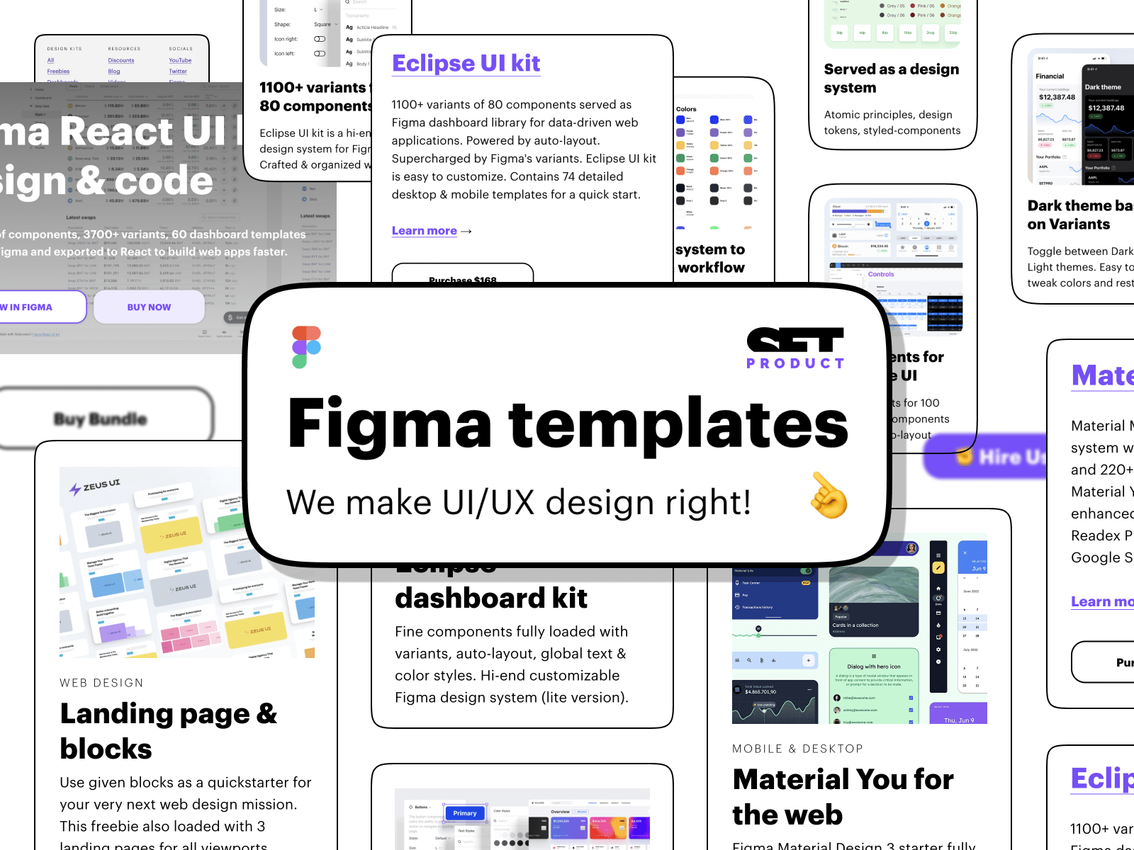 Figma React, Angular, SwiftUI resources with design & code ready
