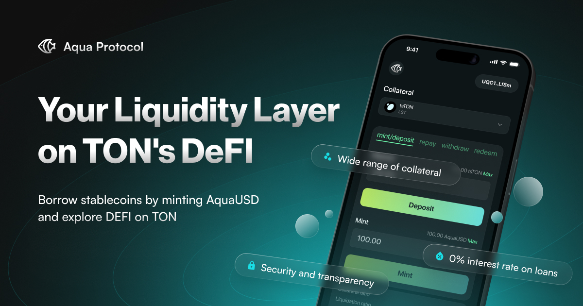 Aqua Protocol - Decentralised Stablecoin on TON blockchain