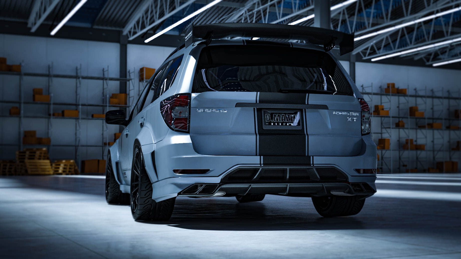 Rear mid spoiler SUBARU FORESTER SH 07-14