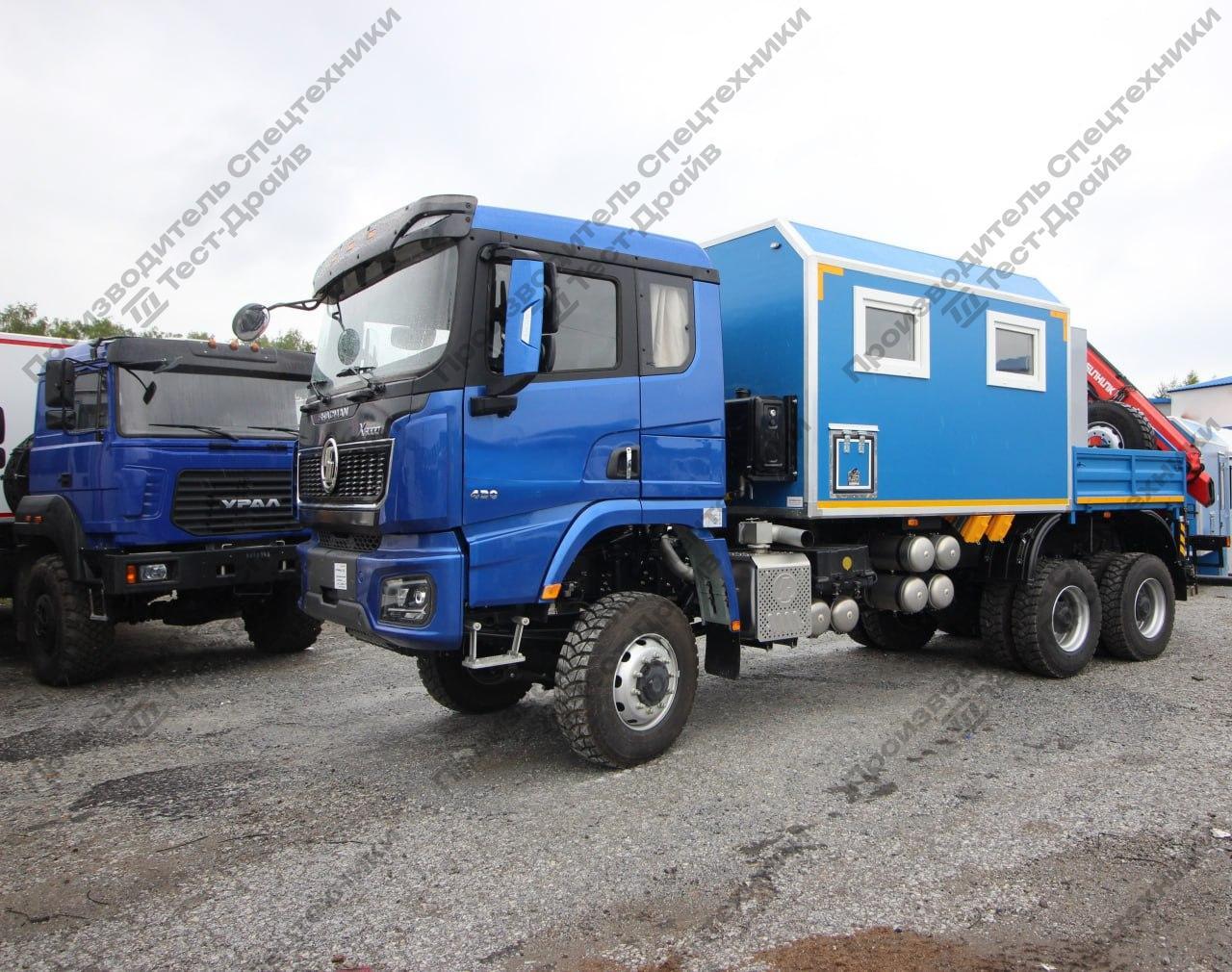 ПРАМ Shacman X3000 6x6 синий с КМУ Sunhunk 108 купить в России ️| Грузовая техника td-trucks.ru