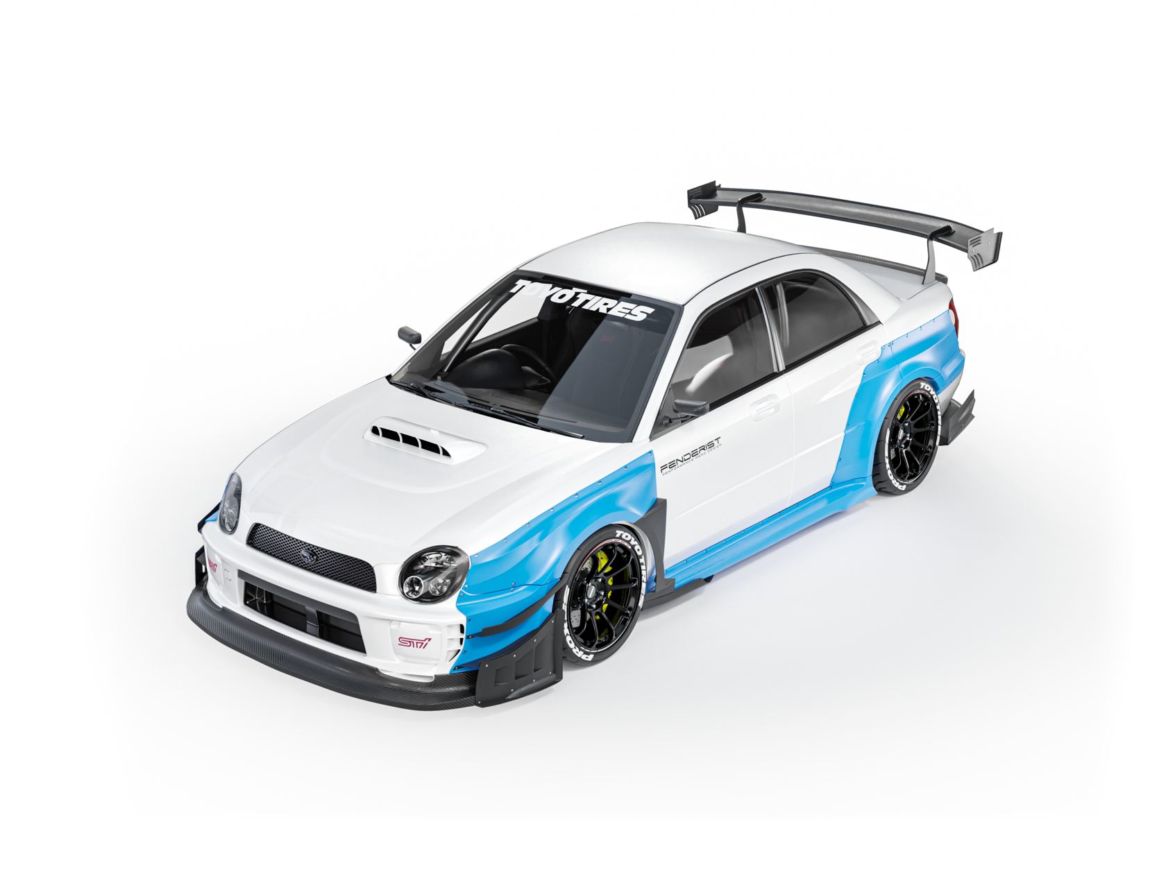 FENDERIST SPEC R Full Set ver 2.0 / WIDE BODY KIT SUBARU IMPREZA WRX (GDA) / WRX STI (GDB) 00-03