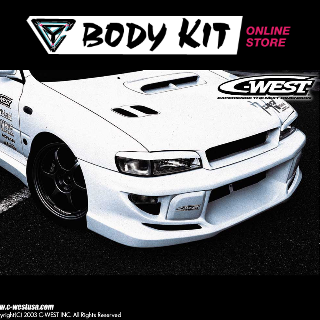 Front Bumper C-West with Fog Covers Subaru Impreza WRX STI GC GF 1994–2000