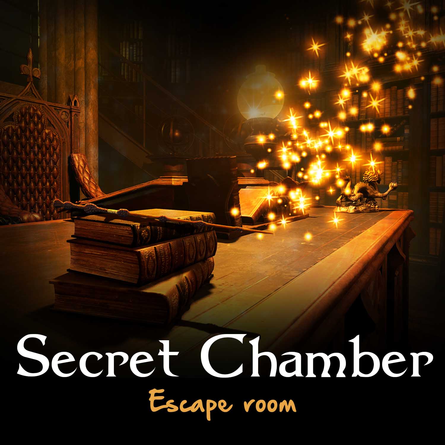 Secret Chamber complete escape room. Harry Potter escape room. Family ...